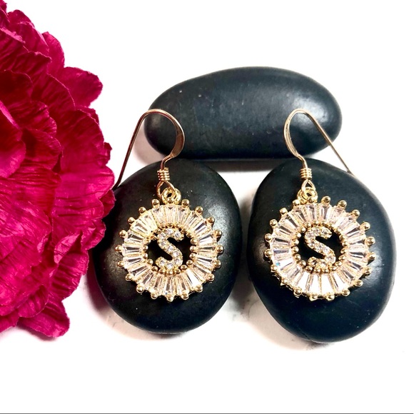 jasmines jewels | Jewelry | Initial S Earrings Letter S Personalized S ...